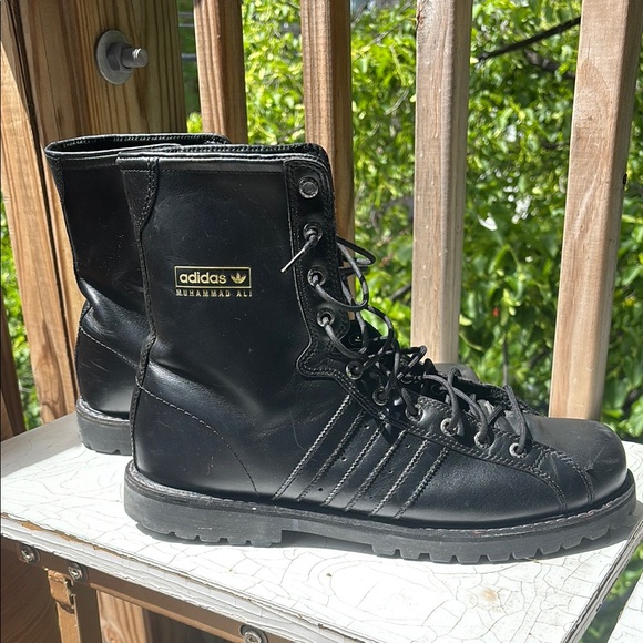 adidas | Shoes | Adidas X Muhammad Ali Boxing Leather Boots Tall Combat ...